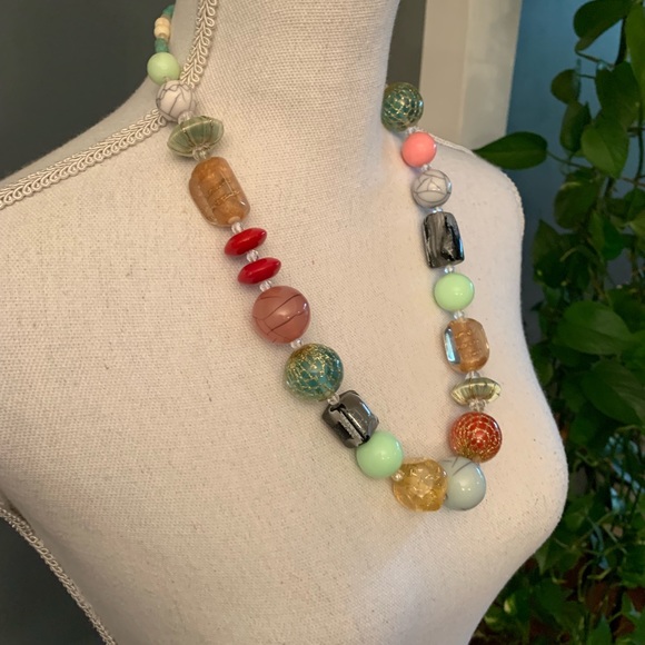 Vintage | Jewelry | Vintage Yousi Stamped Beaded Necklace | Poshmark